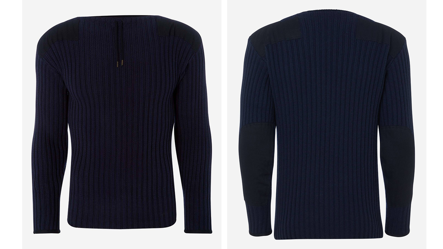 Go Bond met de N.Peal 007 Navy Ribbed Army Sweater | James Bond Nederland